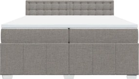 Box spring postel s matrací taupe 200x200 cm textil 3289493