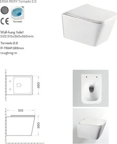 Závěsný set GEBERIT Duofix Basic+ WC TEO Rimless 51 x 35 cm + pomalu padající deska Slim, bílá, 3385XX00+39070100