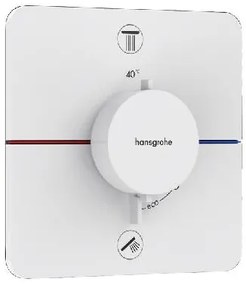 Hansgrohe ShowerSelect Comfort - Termostatická baterie pod omítku, pro 2 spotřebiče, matná bílá 15583700