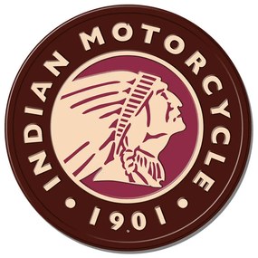 Plechová cedule Indian Logo Round 30 cm