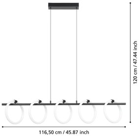 Eglo 900563 - LED Lustr na lanku CARANACOA 5xLED/7W/230V