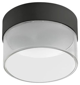 Linea Light Crumb, černé moderní stropní svítidlo, 10W LED 3000K, prům. 10,4cm