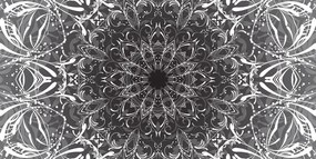 Obraz černobílá rozeta Varianta: 100x50