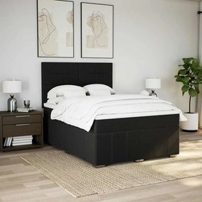 Box spring postel s matrací černá 140x200 cm textil 3293993