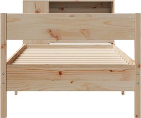 Postel s knihovnou bez matrace 75 x 190 cm masivní borovice 3322972