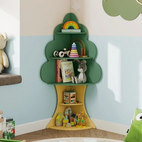 Costway Dřevěná dětská knihovna Tree Design 5 Tiers Dětská police
