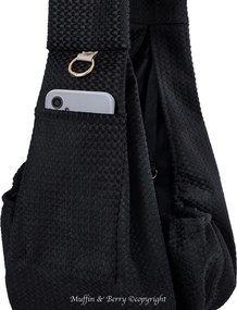 Muffin&Berry Cestovní taška Crossbody pro psy Sawyer černá Velikost: S