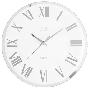 Luxusní skleněné nástěnné hodiny s římskými čísly JVD NS22006.3