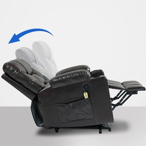 Křeslo Andover umělá kůže – hnědá