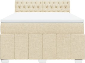 Box spring postel s matrací krémová 140x200 cm textil 3287103