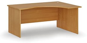 Ergonomický kancelářský pracovní stůl PRIMO WOOD, 1600 x 1200 mm, pravý, buk