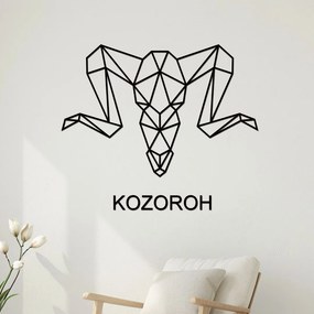 dřevo života Dřevěná samolepka na zeď znamení KOZOROH Zvolte rozměr (cm): 80x70, Zvolte barvu dekoru: Černá