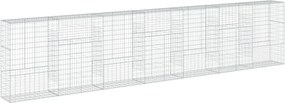 Gabionový koš s víkem 700 x 50 x 150 cm pozinkované železo 3295160