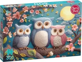CHERRY PAZZI Puzzle Roztomilé sovičky / 300 dílků / 50 x 34,5 cm