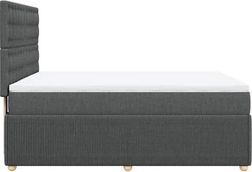 Box spring postel s matrací tmavě šedý 140 x 190 cm textil 3294366