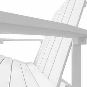 Zahradní křeslo Adirondack HDPE bílé 318637