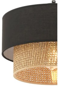 Lustr na lanku ECHO 1xE27/60W/230V černá/hnědá