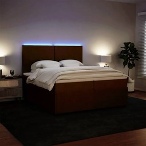 Box spring postel s matrací růžová 200x200 cm samet 3294729