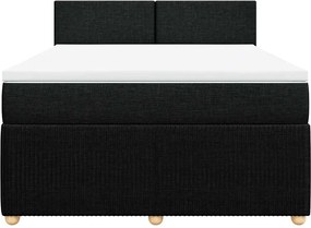 Box spring postel s matrací černá 140 x 190 cm textil 3289746