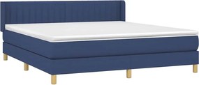 Box spring postel s matrací modrá 160x200 cm textil 3130447