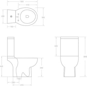 vidaXL Keramické WC kulaté spodní odpad [141136] Barva: Černá