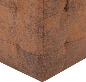 Taburety 2 ks hnědé 30 x 30 x 30 cm umělá broušená kůže 278382