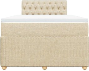 Box spring postel s matrací krémová 120x190 cm textil 3287407