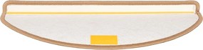 Schodové rohože 15 ks 65 x 21 x 4 cm světle hnědé, půlkulaté, velké 149859