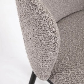 Barová židle arun 75 cm bouclé šedá MUZZA
