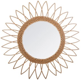 Proutěné zrcadlo Sun 50 cm hnědé