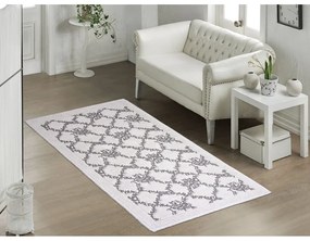 Šedobéžový bavlněný koberec Vitaus Sarmasik, 60 x 90 cm