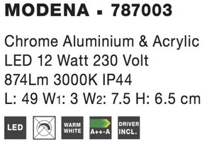 LED nástěnné svítidlo Modena 49