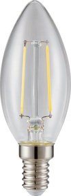 LED žárovka filament E14 C35 2,5W 250lm 2700K, čirá