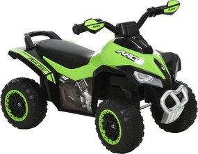 HOMCOM Dětské klouzavé auto s pedály pro děti od 18 do 36 měsíců, světelné melodie, plastová ocel, zelené 67,5 x 38 x 44 cm | Aosom