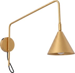 Sollux Lighting Nástěnné svítidlo NOX 1 zlaté s vypínačem