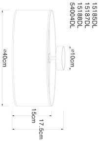 Globo 54004DL - Stropní svítidlo s reproduktorem THERESA 3xE27/40W/230V