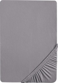 Biberna Napínací prostěradlo žerzej-elastan, výška rohu do 25 cm. (stříbrnošedá, 180-200 x 200 cm)