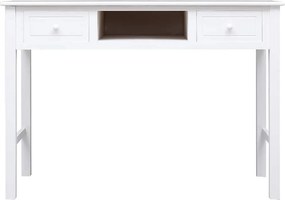 Psací stůl bílý 108 x 45 x 76 cm masivní pavlovnie 338537