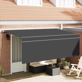 Stahovací markýza Antracit 400 x 200 cm Polyester a hliník 3329802
