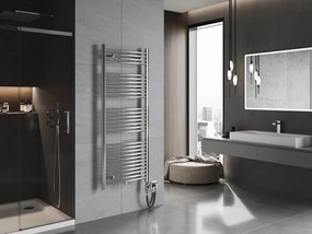 Mexen Ares, elektrické topné těleso 1500x600 mm + topná tyč 600 W, chromová, W102-1500-600-2600-01