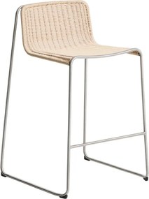 Béžová kovová zahradní barová židle Tavari – Kave Home