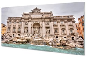 Obraz na skle Řím Fontána bazilika 125x50 cm