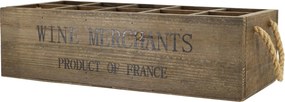 Box s 10 přihrádkami na víno z borovicového dřeva Wine Merchants – 49*21*14 cm