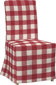 Potah na židli IKEA  Henriksdal, dlouhý barva červená látka vzorované