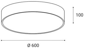 LED2 - LED Stropní svítidlo MONO LED/60W/230V 3000/4000K černá