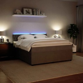 Box spring postel s matrací světle šedá 180x200 cm samet 3290112