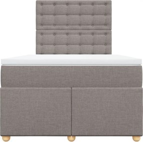 Box spring postel s matrací taupe 120x190 cm textil 3293537