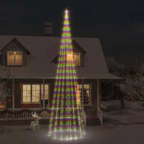 vidaXL Vánoční stromek na stožár 1 134 barevných LED diod 800 cm