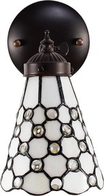 Nástěnná Tiffany lampa kamínky TransparentEye - 17*12*23 cm E14/max 1*40W