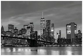 Samolepící fototapeta černobílý most v Brooklynu